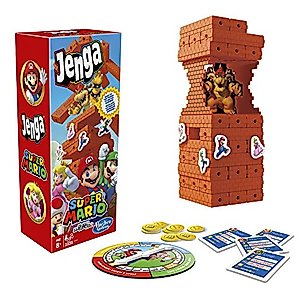 Hasbro Jenga: Super Mario Edition Game, Block Stacking Tower Game for Super Mario Fans, Ages 8 and Up (Amazon Exclusive)