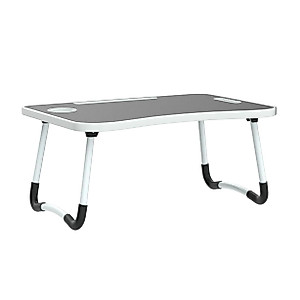 Lap Desk, Foldable Desk Bed Tray, Standing Desk, Laptop Desk, TV Tray Tables for Eating, Bed Table, Bed Desk, Breakfast Tray, Laptop Stand for Bed and Couch, Portable Desk for Dinner, Reading, (Gray)