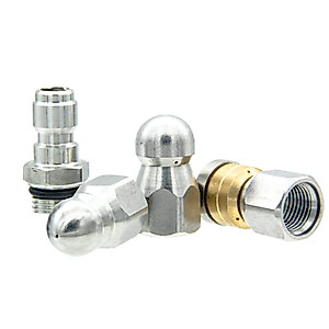 MILLIE MORIN Pressure Washer Sewer Jetter Nozzle,Otating Nozzle and Corner Jet