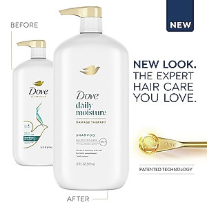 Dove Ultra Care Shampoo Daily Moisture Pack of 4 for Dry Hair Shampoo with Bio-Restore Complex 31 oz