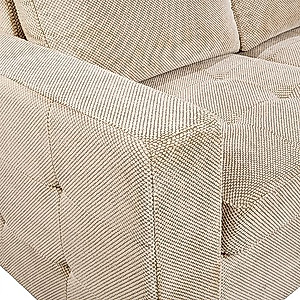 THSUPER Sectional Sleeper Sofa with Pull Out Bed and Storage Chaise, U Shape Sectional Sofa Bed, Oversized Sectional Sleeper Couch for Living Room Beige