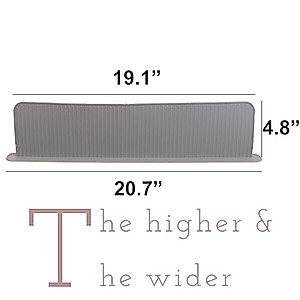 Jovely Grey Silicone Splash Guard, Water Splatter Screen for Kitchen, Bathroom & Island, The Whole Floor Absorption Surface, Premium Kitchen Accessories (19.1L x 1.8W x 4.7H inches)