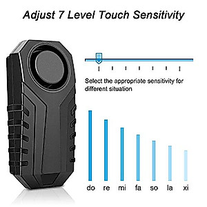 Onvian Upgraded Wireless Anti-Theft Motorcycle Bike Alarm Waterproof Bicycle Security Alarm Vibration Sensor with 2 Remotes, 113dB Loud