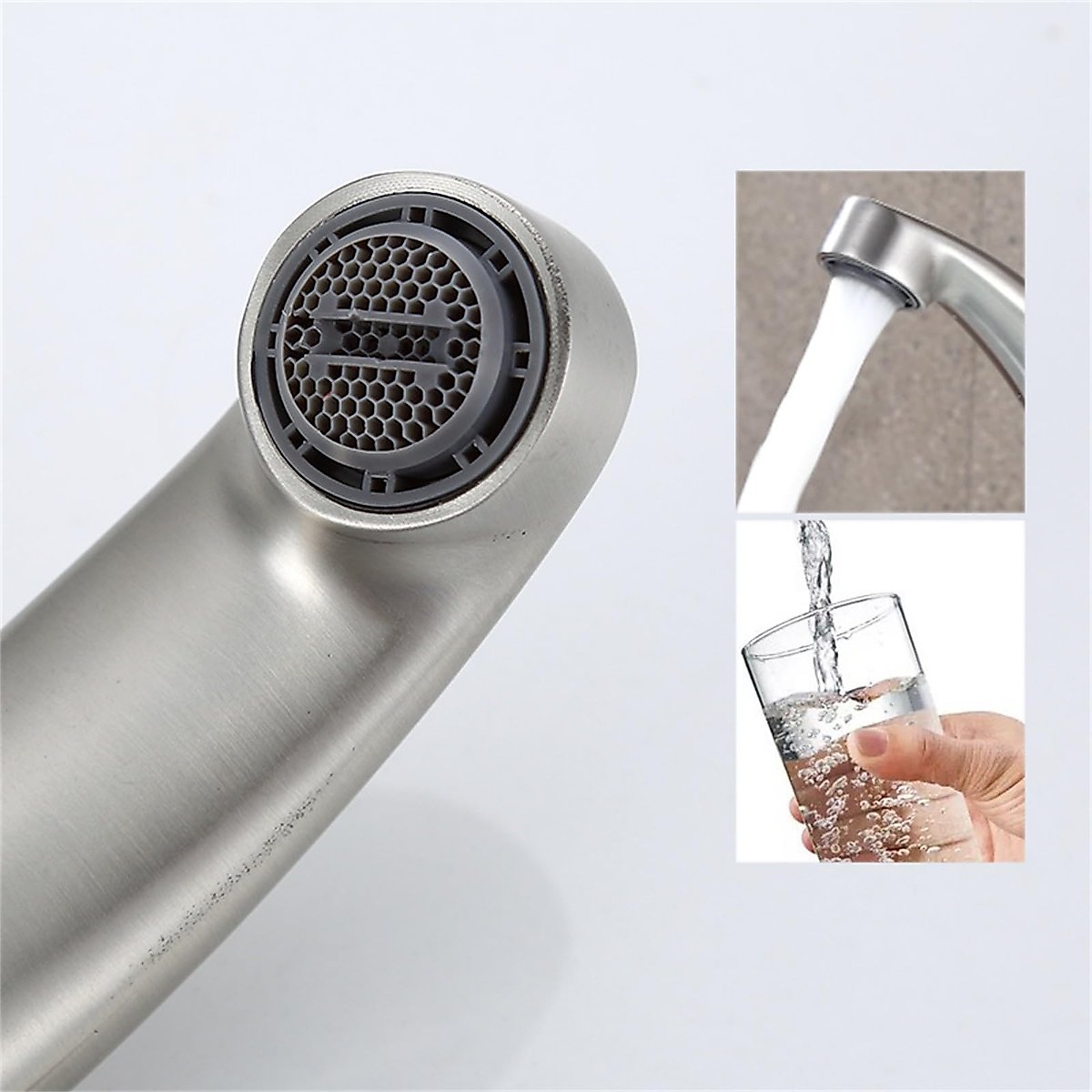Faucet Cache Aerators with 6 in 1 Faucet Aerator Removal Tool, Aerator Key Removal Wrench, Water Saving Flow Restrictor Set Replacement Part for Bathroom or Kitchen