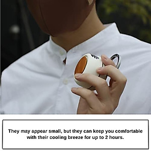 SPICE OF LIFE Pocket Fan - Grey - Small and Portable, Handheld, Rechargeable, Lightweight, Quiet and Discreet Personal Fan, 2 Hours Run Time, with Carabiner Included