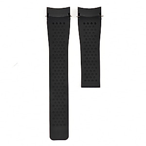 Ewatchparts 22mm Rubber Watch Band Strap Compatible With 43mm Tag Heuer Carrera Calibre 16 36 CAY211A Watch