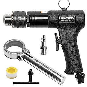1/2” Reversible Air Drill, Heavy Duty 700 RPM Pistol Grip Handle (1/2 Reversible Drill)