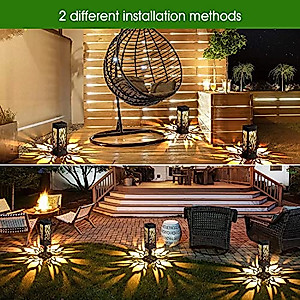 Fiveshops 8 PCS Solar Pathway Light, Garden Lights Solar Powered Lights, Waterproof Solar Ornament Lights for Patio, Yard, Pathway Dusk