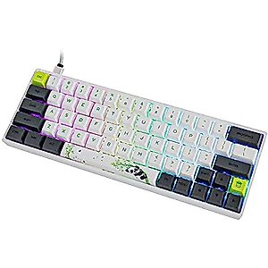 SKYLOONG Customized SK68S 68 Keys Mechanical Gaming Keyboard NKRO Type-C RGB Backlight PBT Keycaps Gateron Mechanical Switch Keyboard(Hot Swappable Red Switch)
