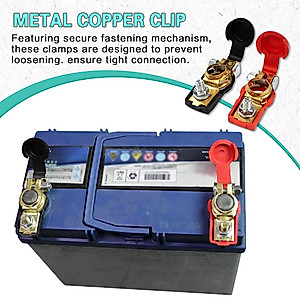 Middrivr 2PCS Battery Terminals, Car Battery Cable Terminal Clamps-Connectors-Negative and Positive, Battery Terminal with Plastice Cover, Good Contact, Corrosion Resistance Applicated in Car Truck