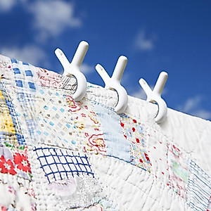 12 Pack Beach Towel Clips with Strong Anti-Rust Springs,Heavy Duty Towel Clips,Plastic Laundry Clothes Pins to Keep Your Towel, Clothes, Blankets to Dry on Clothesline and Hanging Rack (Blue)