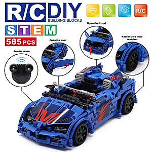 WISEPLAY Build Your Own RC Car Kit for Kids and Adults | 585pcs RC Car Kits to Build | STEM Building Toys for Boys & Girls Age 8-12 | Model Car Kits to Build for Kids 9-12 and Adults