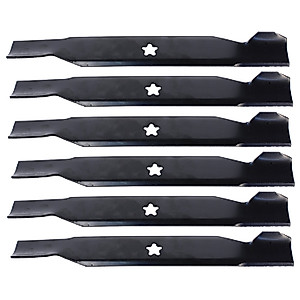 USA Mower Blades (6 AYP380BP High Lift Blade Fits AYP Craftsman Husqvarna 156468 532137380 917137380MS 917137380P Length 17 3/8in. Width 2 1/4in. Thickness .150in. Center Hole 5 PT ST 50in. Deck