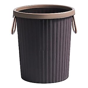 Trash Bin Trash Can Wastebasket Trash Can with Handle, Large Capacity Garbage Can Wastebaskets for Bathroom Bedroom Office Kitchen Living Room Garbage Can Waste Bin (Color : OneColor, Size : L)