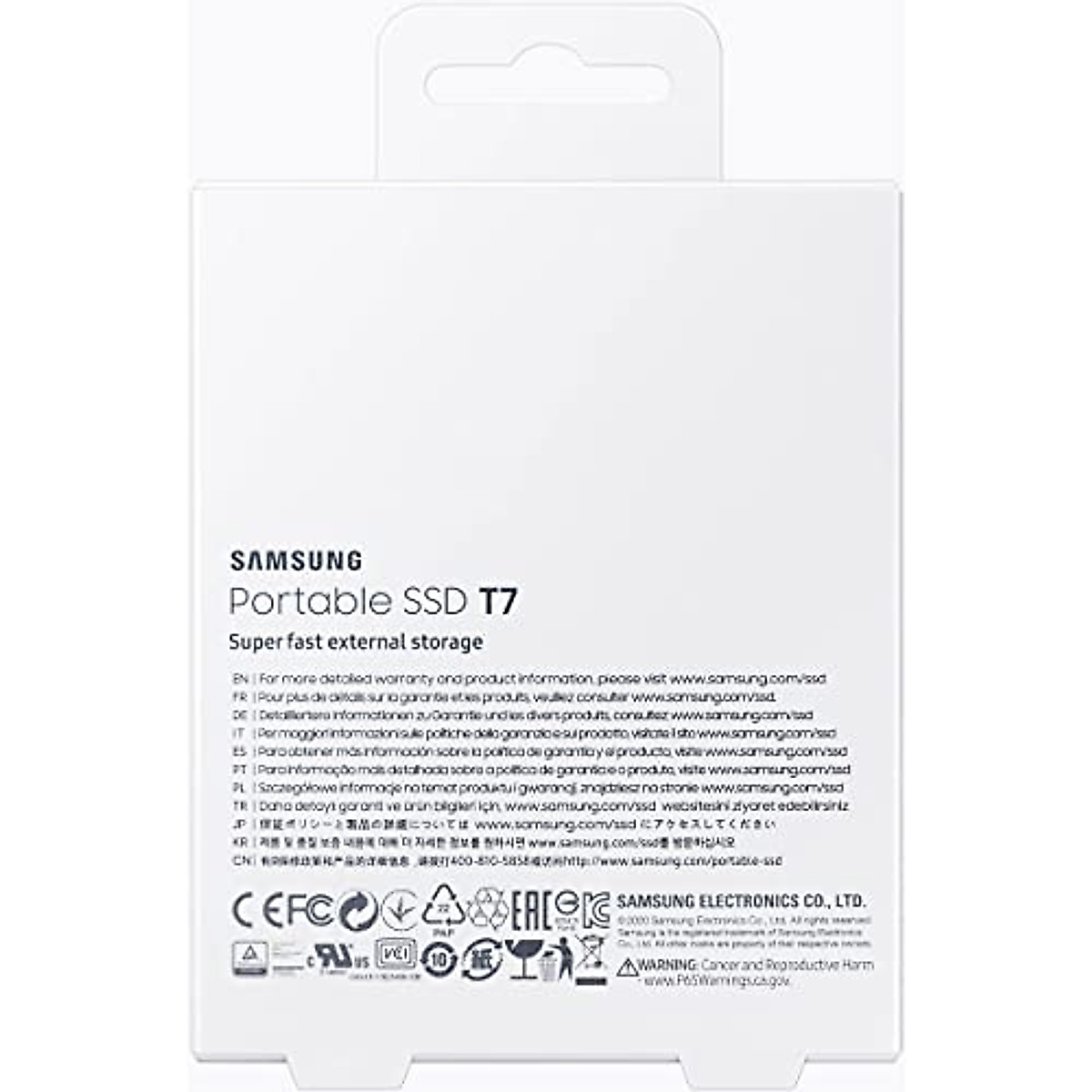 Samsung T7 Portable SSD - 1 TB - USB 3.2 Gen.2 Externe SSD Titan Gray (MU-PC1T0T/WW)