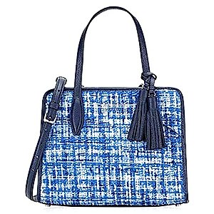 Kate Spade New York Rowe Tweed Medium Top Zip Satchel Handbag Crossbody