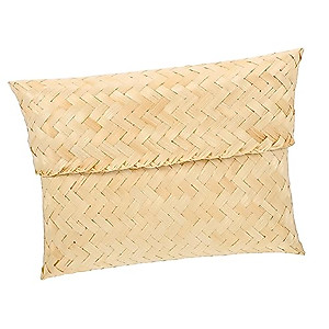 Hemoton Bamboo Food Basket 3pcs Bamboo Pillow Gift Box Home Storage Baskets Hand Decor Thai Sticky Rice Bread Serving Basket Woven Serving Basket Woven Storage Basket Sundries Container
