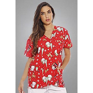 Just Love 216VG-1-M Women's Scrub Tops/Holiday Scrubs/Nursing Scrubs