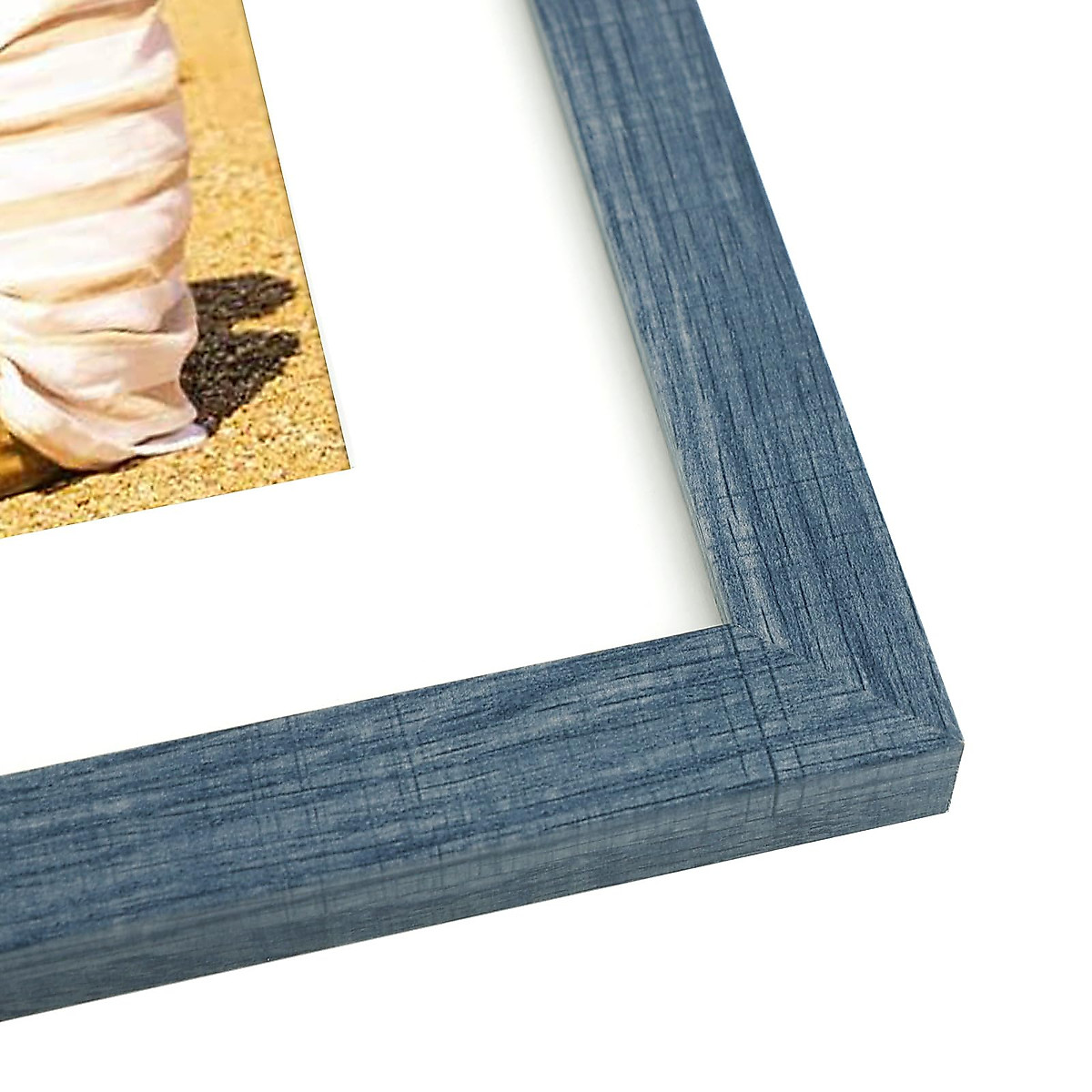 Golden State Art, 16x20 Picture Frame with Mat for 11x14 - High Definition Glass Wall Mounting Horizontal Vertical Display (Blue, 2 Pack)