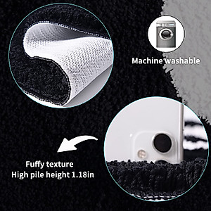 colorthesports 8 Ball Rug, 24" Black Round Rug Billiard Pool 8 Ball Carpet, Non-Slip Flocking Floor Area Rug for Living Room Decor, Alt Room Decor Soft Doormat for Bedroom