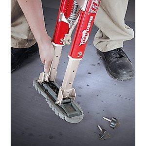 Metaltech I-BMDS2440 BuildMan Grade 24-in. to 40-in. Drywall Stilts 2-Pack, Anodized Aluminum Stilts for Adults, Drywall Tools for Home Improvement, Paint Stilts with Anti-Fatigue Comfort Straps