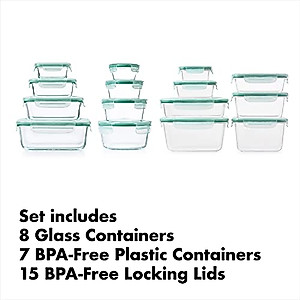 OXO Good Grips 30 Piece Smart Seal Glass & Plastic Container Set