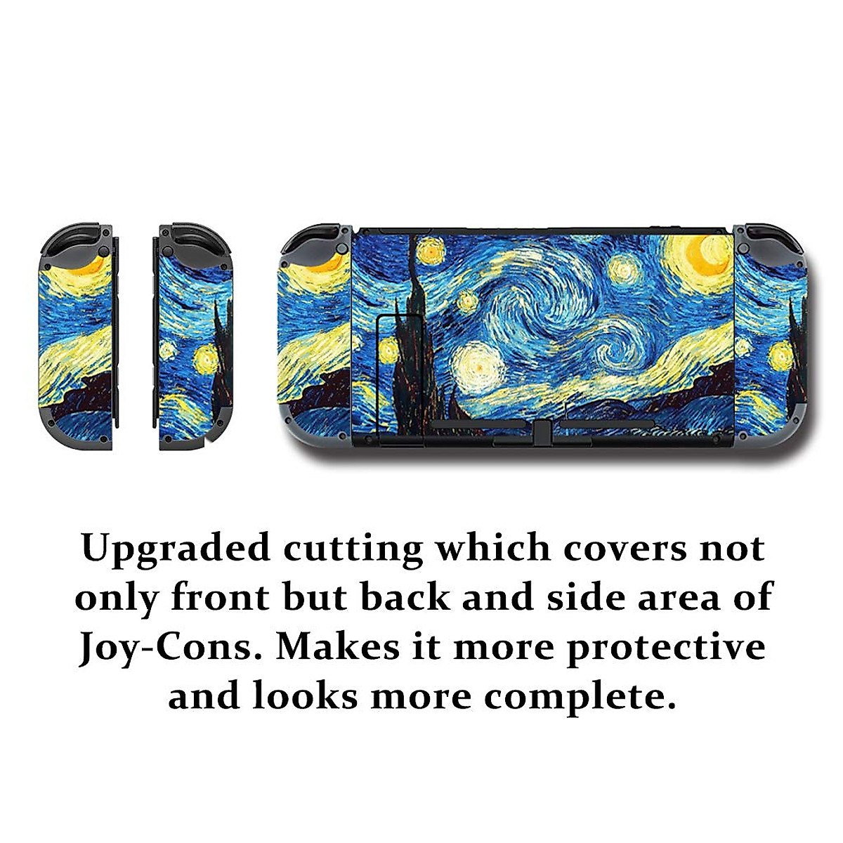 GilGames Stickers Decals Cover for Nintendo Switch, Skin Protector Durable Full Set Wrap Protection Faceplate Console Dock