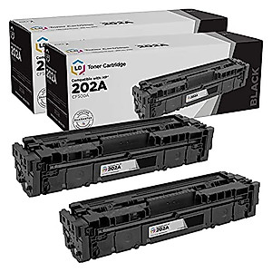 LD Products Compatible Toner Cartridge Replacement for HP 202A (2 Pack, Black) Compatible with HP Color Laserjet M254dw, M281cdw, M281dw, M281fdw