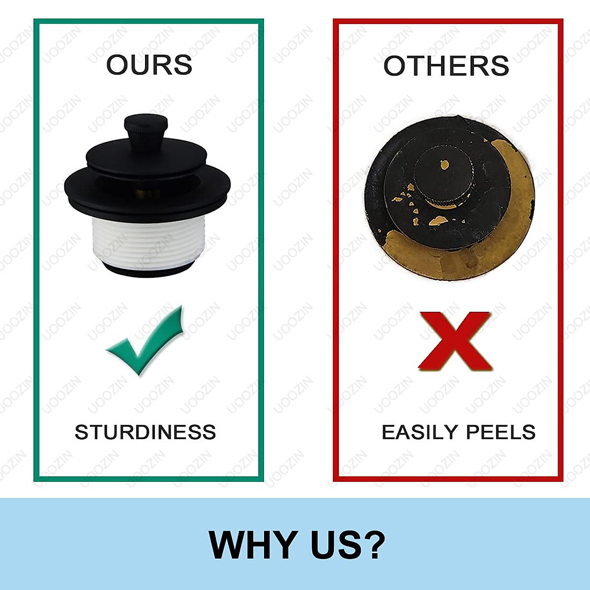 Lift and Turn Bathtub Drain Stopper with 1 Hole Faceplate Cover Bath tub Overflow Kit Assembly Strainer and Screw, Polished Chrome Finish