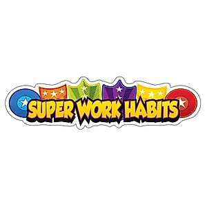 Carson Dellosa Super Power Super Work Habits Mini Bulletin Board Set (110315)