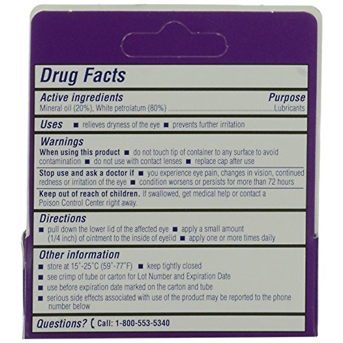 Eye Ointment by Bausch & Lomb, Lubricant Relief for Dry Eyes, 3.5 g