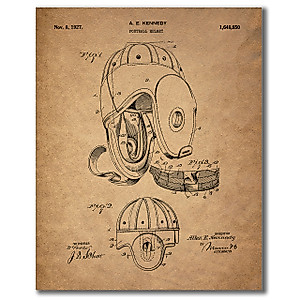 Football Patent Wall Art Prints - Set Of 6 Vintage Photos