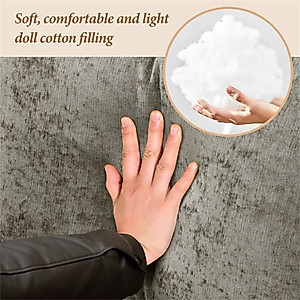 JAHH Convertible Sectional Sofa, Chenille L-Shaped Sofa Couch with Reversible Chaise Lounge, Fit for Living Room, Apartment (Color : E, Size : As Shown)