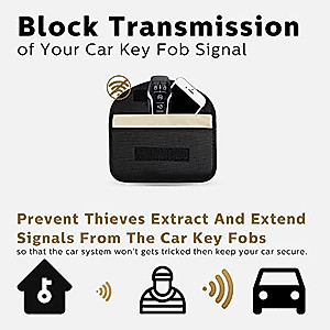 4 Pieces Faraday Bags Phone for Key Fob Protector Car RFID Signal Blocking GPS Anti-tracking Faraday Pouch Shielding Wallets for Cell Phone Privacy Card Protection(Nylon Fabric)