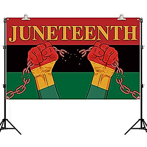 Juneteenth Backdrop Banner African American Independence Day Black Liberation Parade Photography Wall Background Decoration