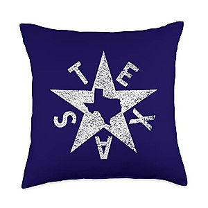 TEXAS STATE FLAG ZAVALA LONE STAR DALLAS AUSTIN State of Texas Zavala Flag Lone Star Houston Boca Chica Throw Pillow, 18x18, Multicolor