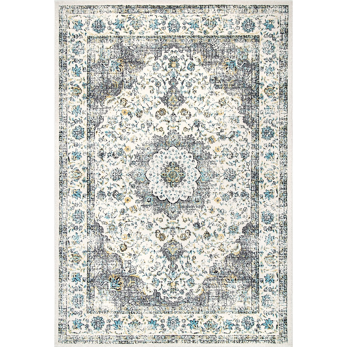 nuLOOM Paisley Verona Vintage Persian Area Rug, 5' x 7' 5", Grey