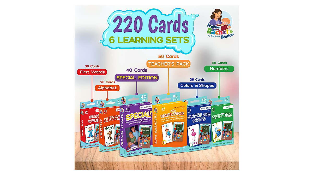 Toddler & Pre-K Educational Flash Cards - 184 Card Set