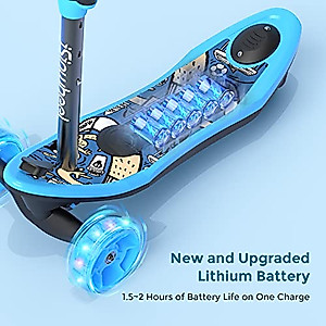 isinwheel Mini Electric Scooter for Kids Ages 3-12, 3-Wheel Electric Scooter for Toddler Boys/Girls, Electric Kick Scooter for Kids with Long Battery Life, Flashing LED Wheels, 3 Adjustable Height