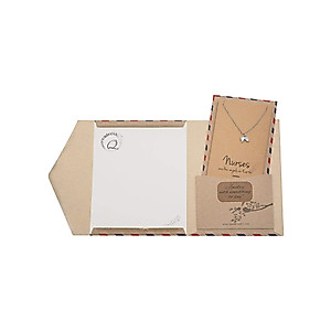 quan jewelry Nurse Necklace Handcrafted Angel-Wings Pendant, Thank you Appreciation Graduation Gift Ideas, Presents for Nurses, RN, Pre-Med Students, Doctors, Friendship Necklace