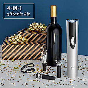 Koolatron 6 Bottle Wine Cooler (16L) and Oster Electric Wine Opener Kit with Aerating Pourer, Vacuum Stoppers and More