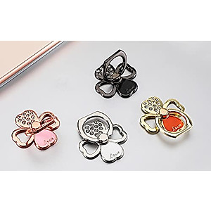 Dynippy Cell Phone Ring Holder Finger Ring Stand - 2 Pack Kickstand Metal 360°Rotation Grip Holder Compatible with iPhone, Galaxy and Most of Phones, Tablet and Case (Pink and Red)