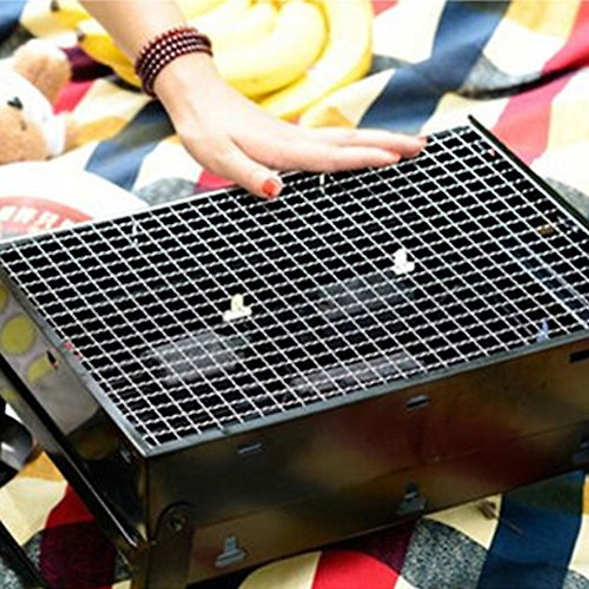 Carbon Baking Net, BBQ Grill Net Baking mesh mats Barbecue Grill net Stainless Steel Cross Wire 3045cm for Ourdoor Picnic, BBQ