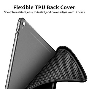 Gexmil iPad air 10.5 Inch 2019 Case, with Built-in Apple Pencil Holder,applies Cowhide Folio Cover for iPad pro 10.5 Genuine Leather case (Pattern-Brown+Pencil Holder)