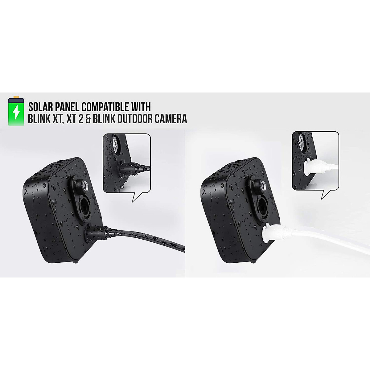 Wasserstein Blink Floodlight & Solar Panel Charger, Motion-Activated for Blink Outdoor & Blink XT2/XT Only