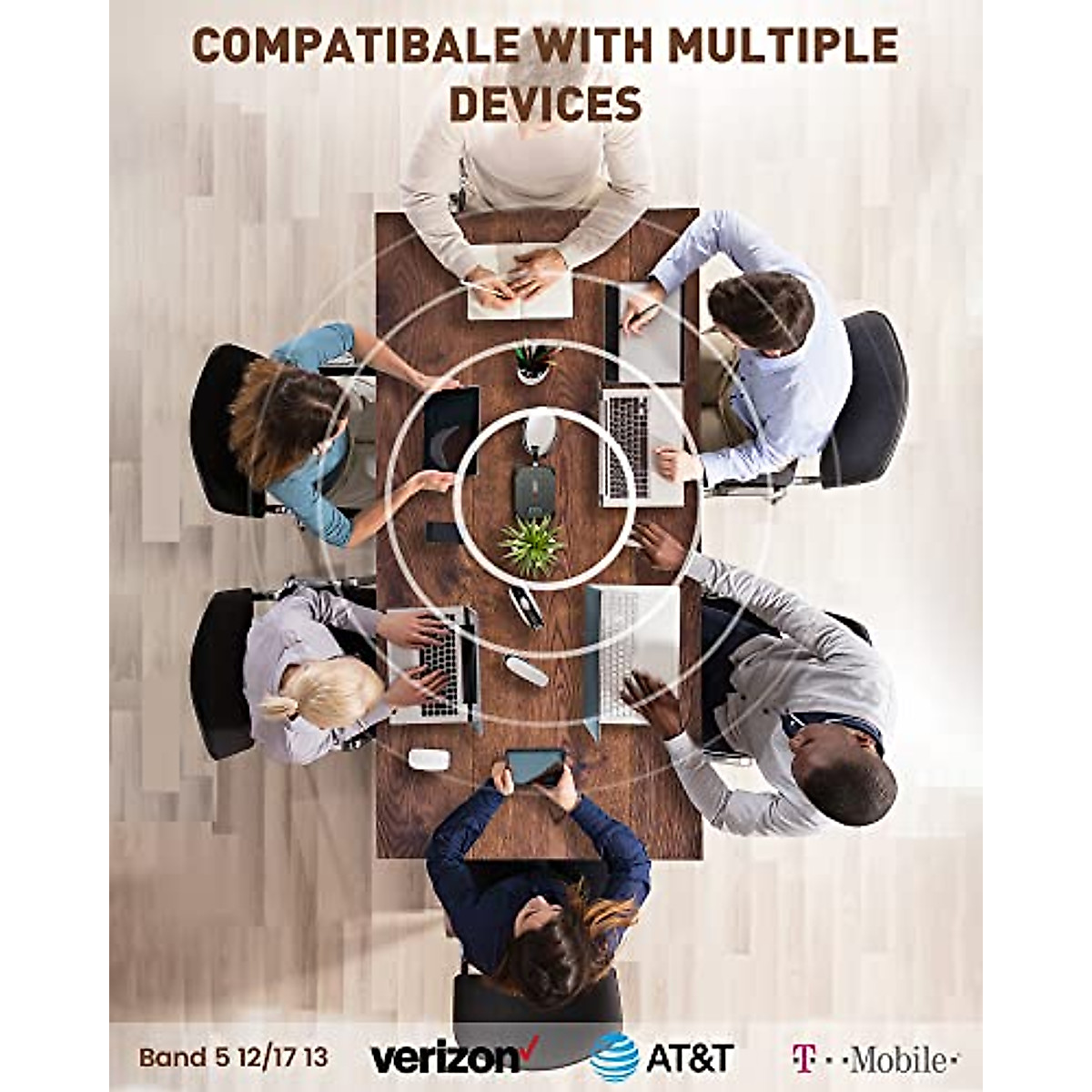 HiBoost Mini Cell Signal Booster for Verizon, AT&T, T-Mobile| Up to 1500 Sq Ft/One Room| High Power Outdoor Receiving Antenna| 5G/4G/3G LTE| Band 5, 12/17, 13|App Service + Install| FCC Approved