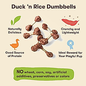 Pet 'n Shape Duck 'n Rice Dumbbells Dog Treats - 3 Ounce
