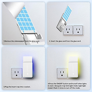 Sect Trap 𝗢𝗱𝗼𝗿𝗹𝗲𝘀𝘀&𝗡𝗼𝗶𝘀𝗲𝗹𝗲𝘀𝘀 Indoor Fly Trap - Catching Fruit Flies, Mosquitoes and Other Nuisances,Suitable for Indoo & Outdoor(1 White Device