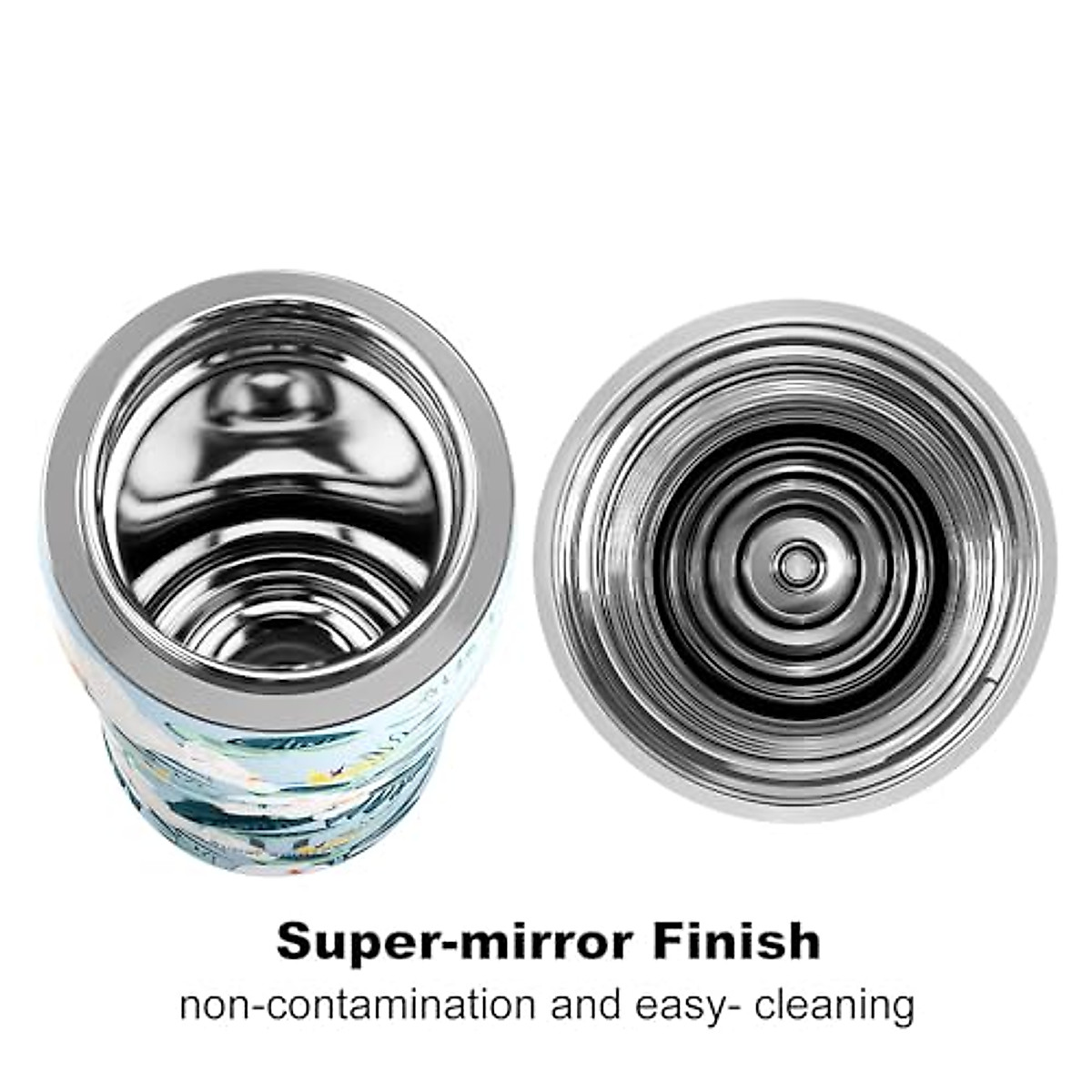 Super Sparrow Insulated Water Bottle Stainless Steel -12oz - BPA-Free Travel Mug - Reusable Kids Water Bottle - Leakproof Metal Flask for Sports, Travel, School