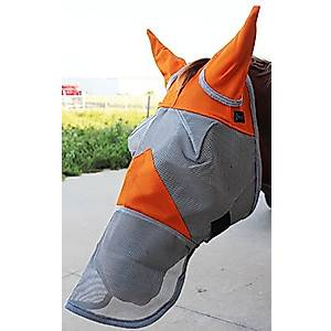 Equine Horse FlyMask Nose Summer Spring Airflow Mesh Scrim 73282N